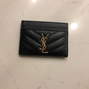 Yves Saint Laurent | Accessories | Ysl Monogram Leather Card Case ...